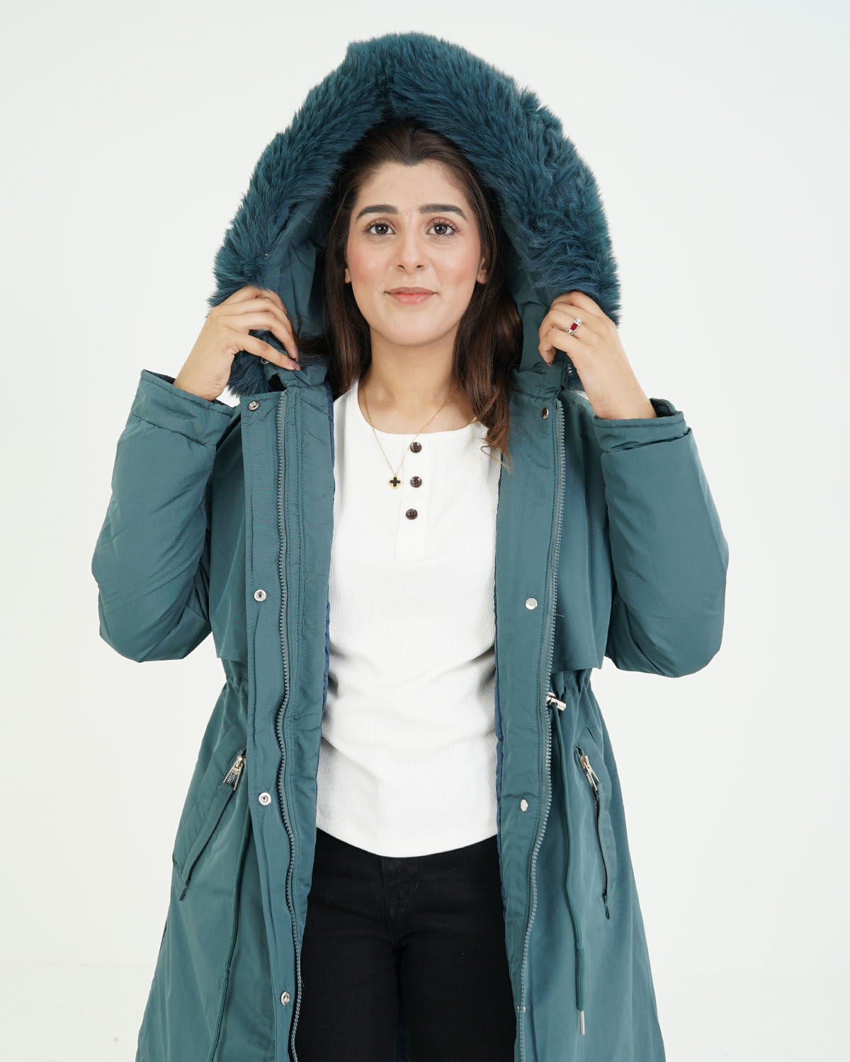 Sea Green Long Jacket – Al Janat | Complete Family E-Store